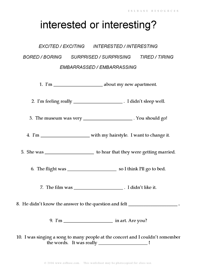 Free TEFL Worksheets, Activities & Lesson Plans | Eslbase.com