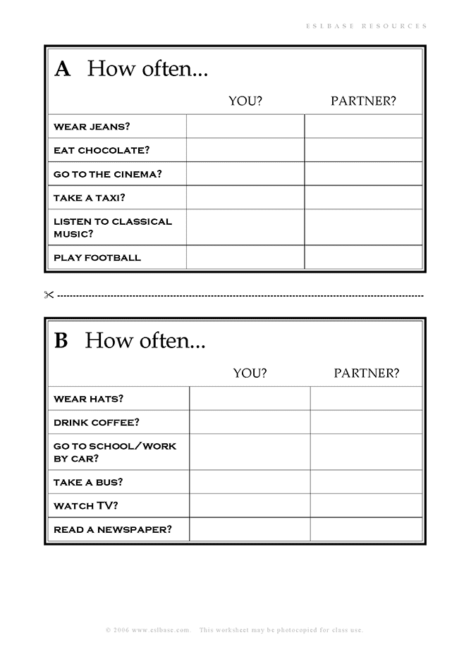 Free TEFL Worksheets, Activities & Lesson Plans | Eslbase.com