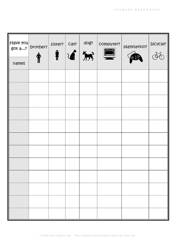 Free TEFL Worksheets, Activities & Lesson Plans | Eslbase.com