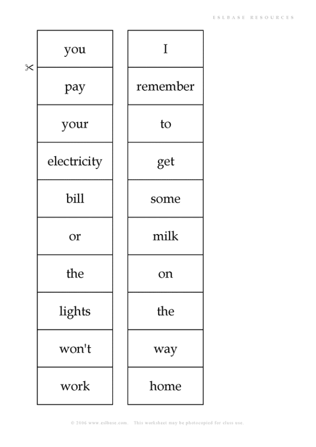Free TEFL Worksheets, Activities & Lesson Plans | Eslbase.com