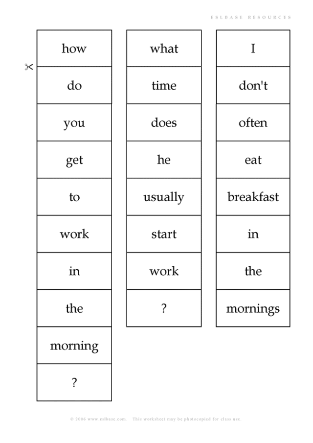 Free TEFL Worksheets, Activities & Lesson Plans | Eslbase.com