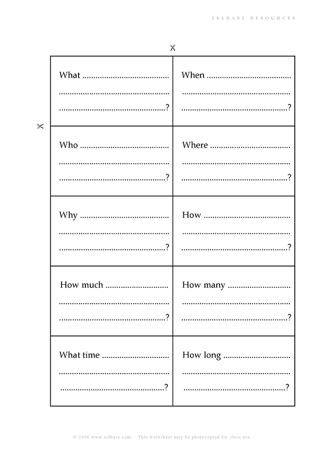 Free TEFL Worksheets, Activities & Lesson Plans | Eslbase.com