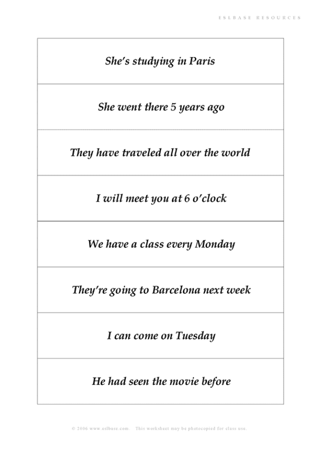 Free TEFL Worksheets, Activities & Lesson Plans | Eslbase.com